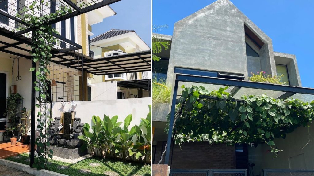 7 Inspirasi Desain Kanopi Tanaman Rambat, Bikin Hunian Sejuk dan Aesthetic