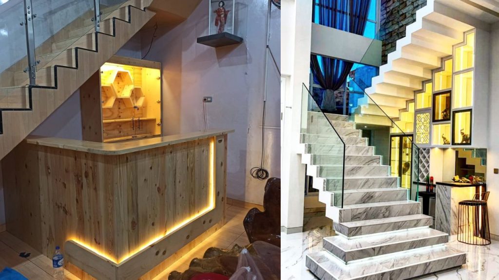 7 Ide Desain Mini Bar Bawah Tangga, Minimalis hingga Mewah