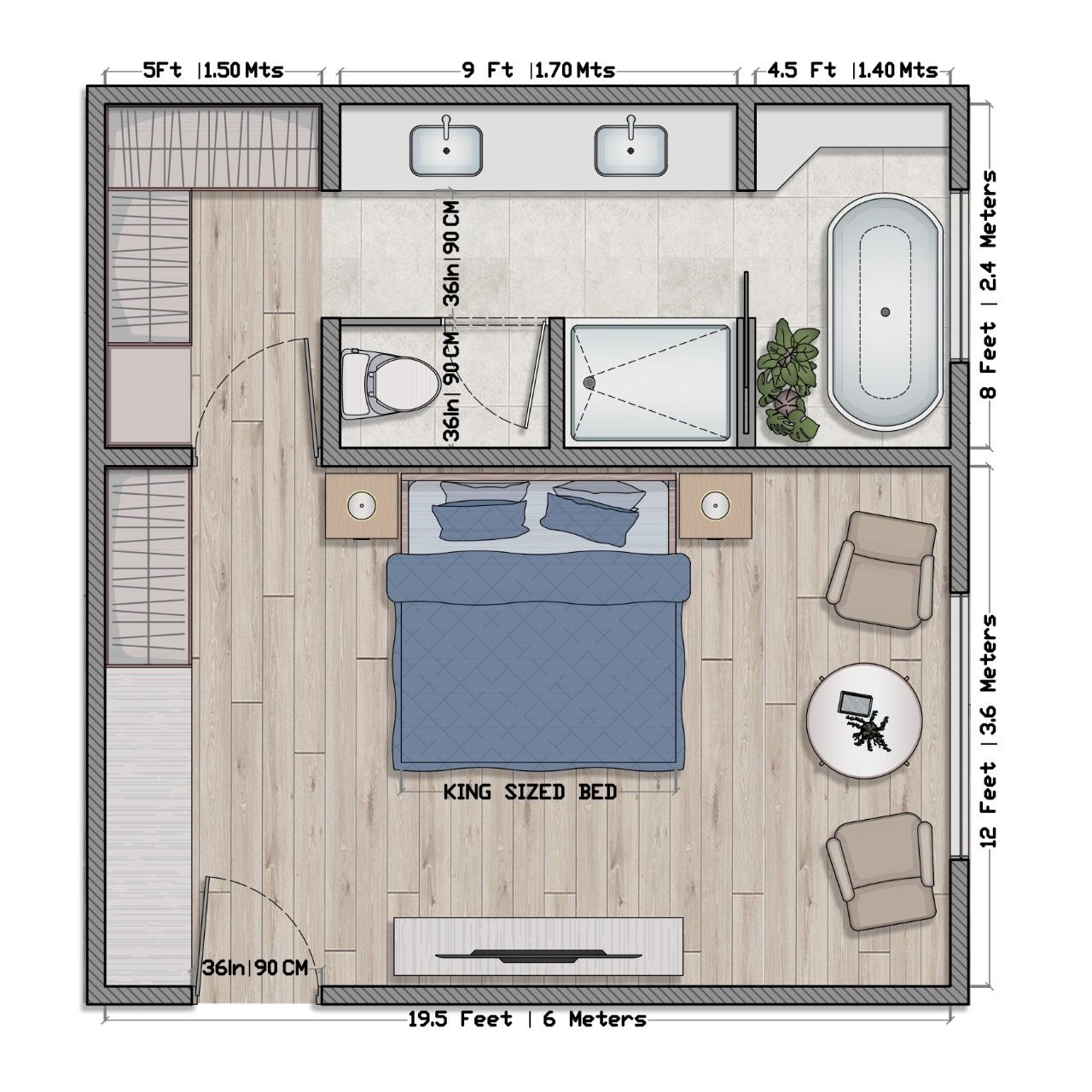 5 Inspirasi Layout Kamar Tidur Utama yang Nyaman | Panduan & Rujukan ...