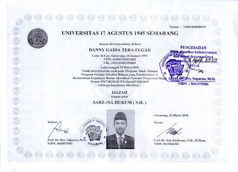 Contoh Legalisir Ijazah Beserta Pengertian dan Syarat Mengajukannya