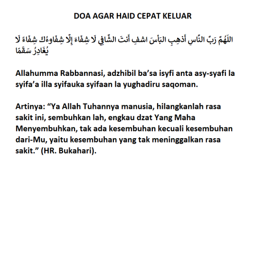 Doa agar Haid Cepat Keluar, Penyebab dan Cara Melancarkannya