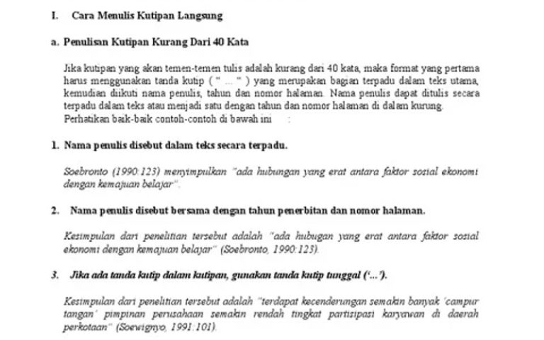 Contoh Kutipan Langsung dan Tidak Langsung Serta Cara Menulisnya!