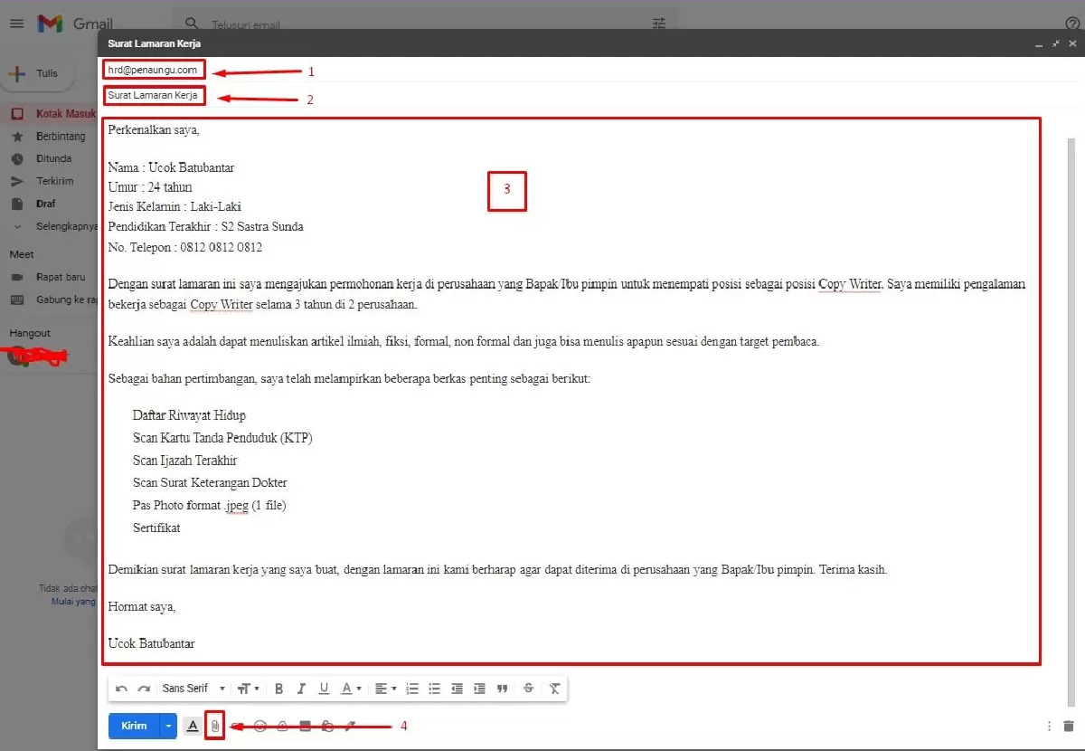 17 Contoh Surat Lamaran Kerja Via Email yang Baik dan Benar