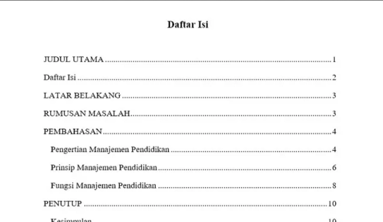 13 Contoh Daftar Isi Makalah dan Cara Membuatnya. Lengkap!