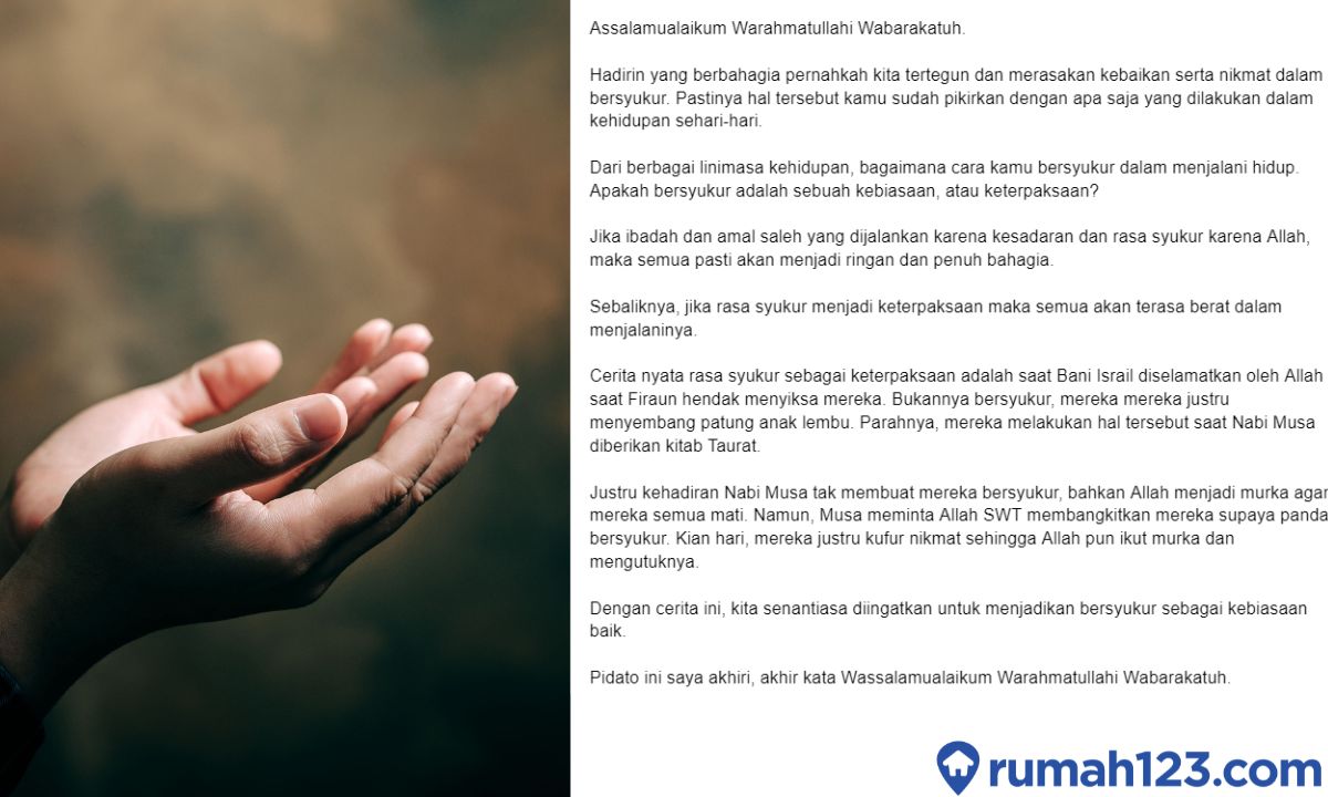 6 Contoh Ceramah Tentang Bersyukur Kepada Allah SWT, Pesan Terbaik!