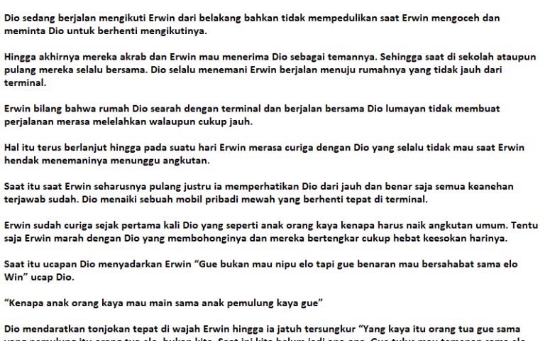 Contoh Cerpen Remaja yang Seru dan Menarik