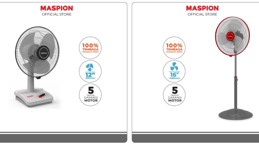 10 Rekomendasi Kipas Angin Maspion Terbaik 2024