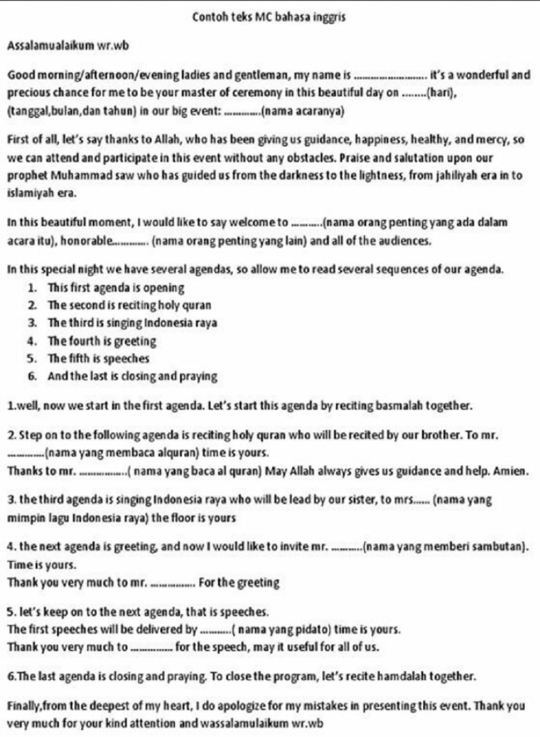 5 Contoh Teks MC Formal Singkat untuk Berbagai Kepentingan