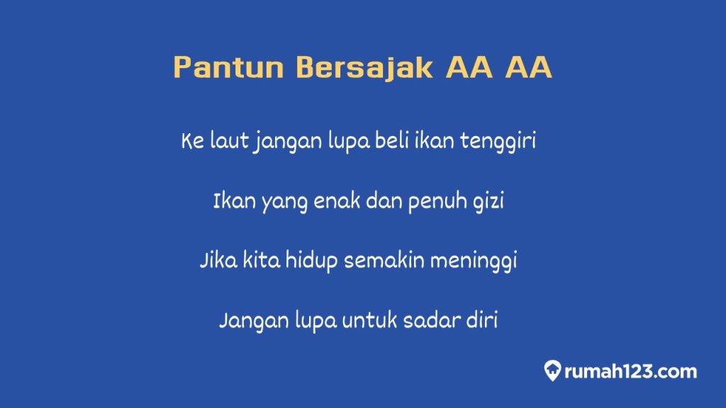25 Pantun Bersajak Berbagai Tema dengan Pola AA-AA dan AB-AB