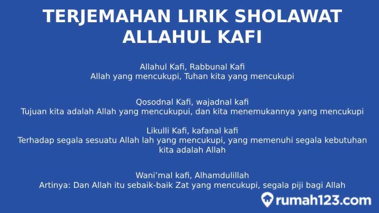 Lirik Sholawat Allahul Kafi Robbunal Kafi Latin dan Bahasa Indonesia