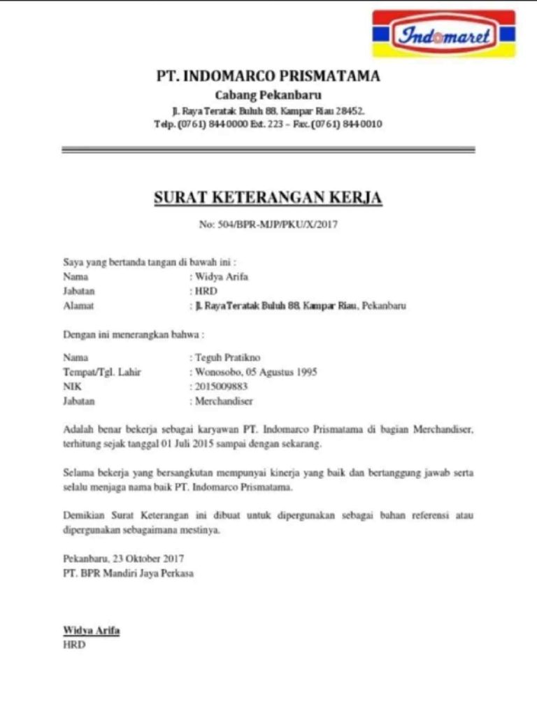 5 Contoh Surat Paklaring Kerja yang Benar Lengkap dengan Penjelasan
