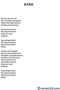 Lirik Lagu Ayah yang Dibawakan oleh Rinto Harahap