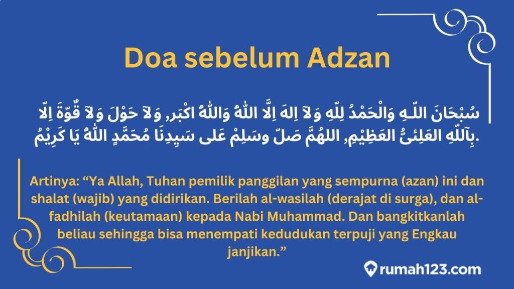 Doa sebelum Adzan dan setelahnya Dilengkapi Arti & Latin