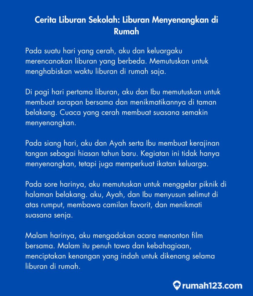 12 Contoh Cerita Liburan Sekolah Singkat dan Menarik