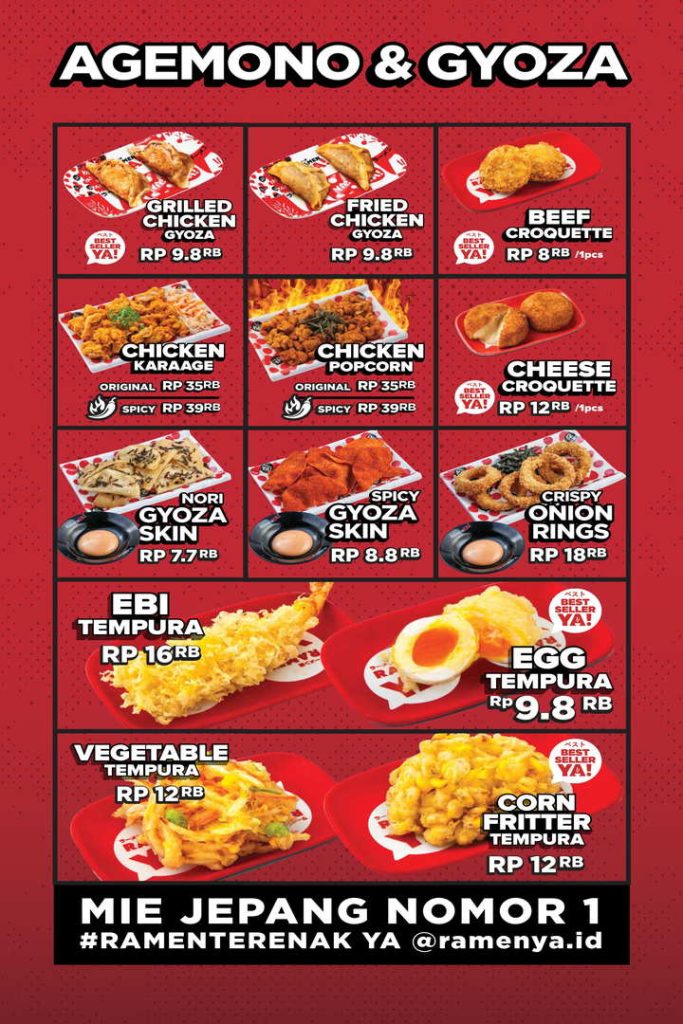 Menu Ramen Ya dan Harganya 2024, Favorit hingga Best Seller!