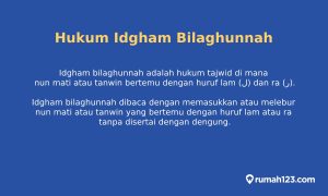 40 Contoh Idgham Bilaghunnah beserta Surat dan Ayatnya