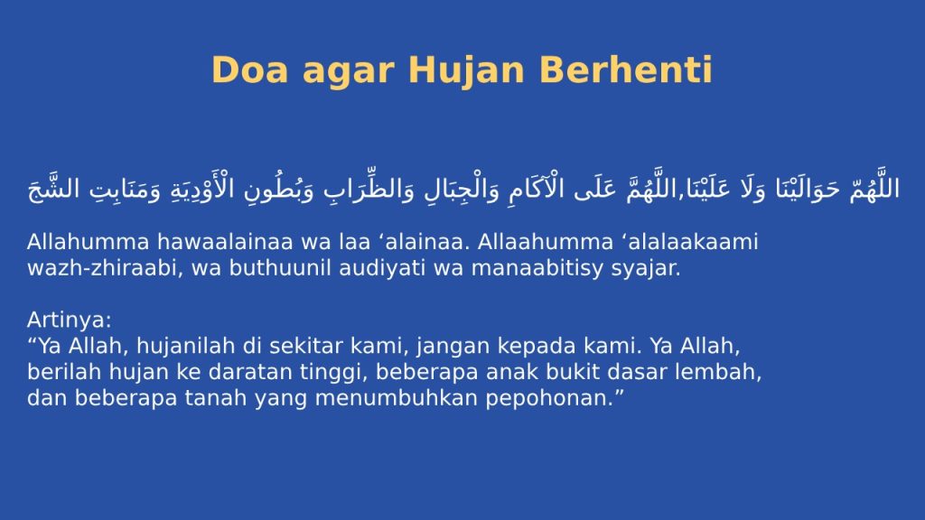 4 Doa agar Hujan Berhenti dan Cuaca Cerah, Yuk Panjatkan!