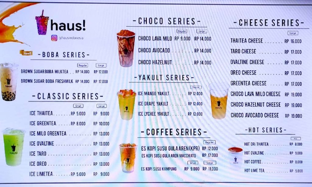 Menu Haus Terbaru dan Terlengkap Tahun 2023