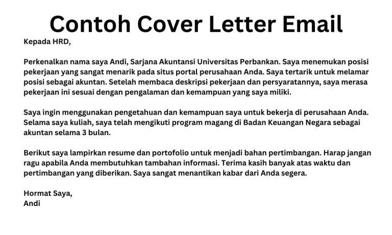 15 Contoh Cover Letter Sukses untuk Inspirasi Pencari Kerja
