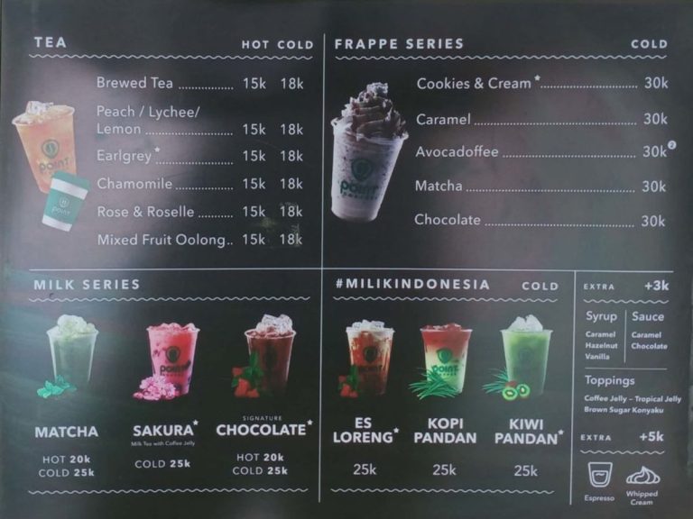 Menu Point Coffee Lengkap dengan Daftar Harga Terbaru 2024