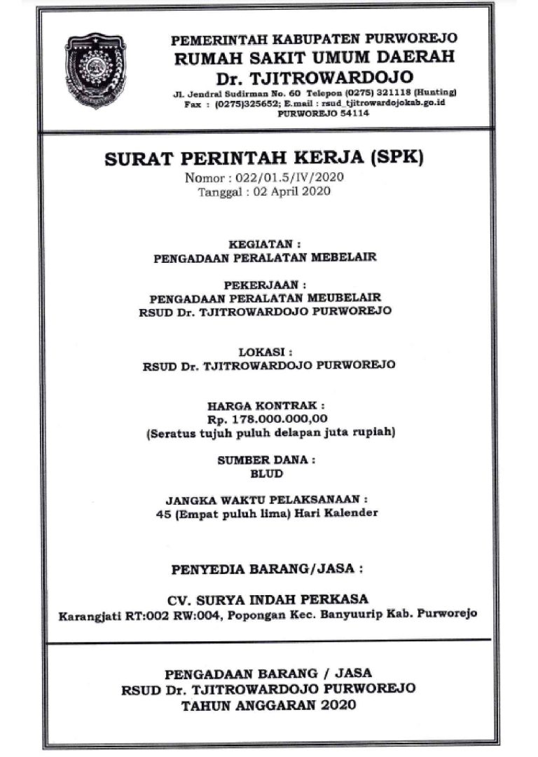 7 Contoh Surat Perintah Kerja (SPK) Terbaru 2023