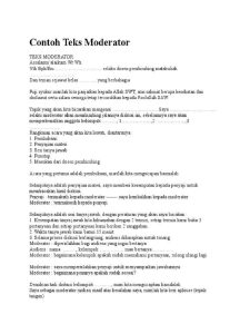 11 Teks Moderator Presentasi Singkat di Kelas Berbagai Topik