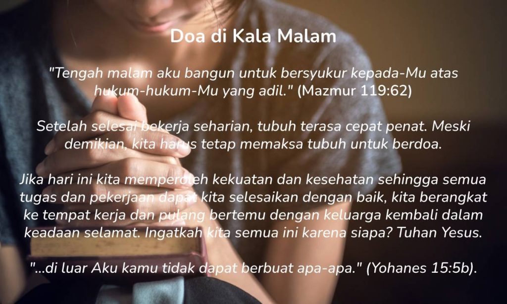 10 Renungan Malam Kristen Singkat yang Menyentuh Hati