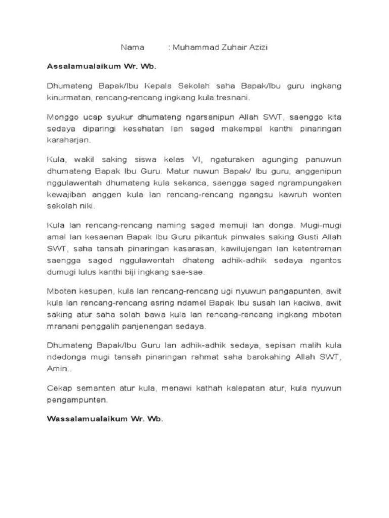 5 Contoh Pidato Bahasa Jawa Perpisahan Kelas yang Penuh Makna