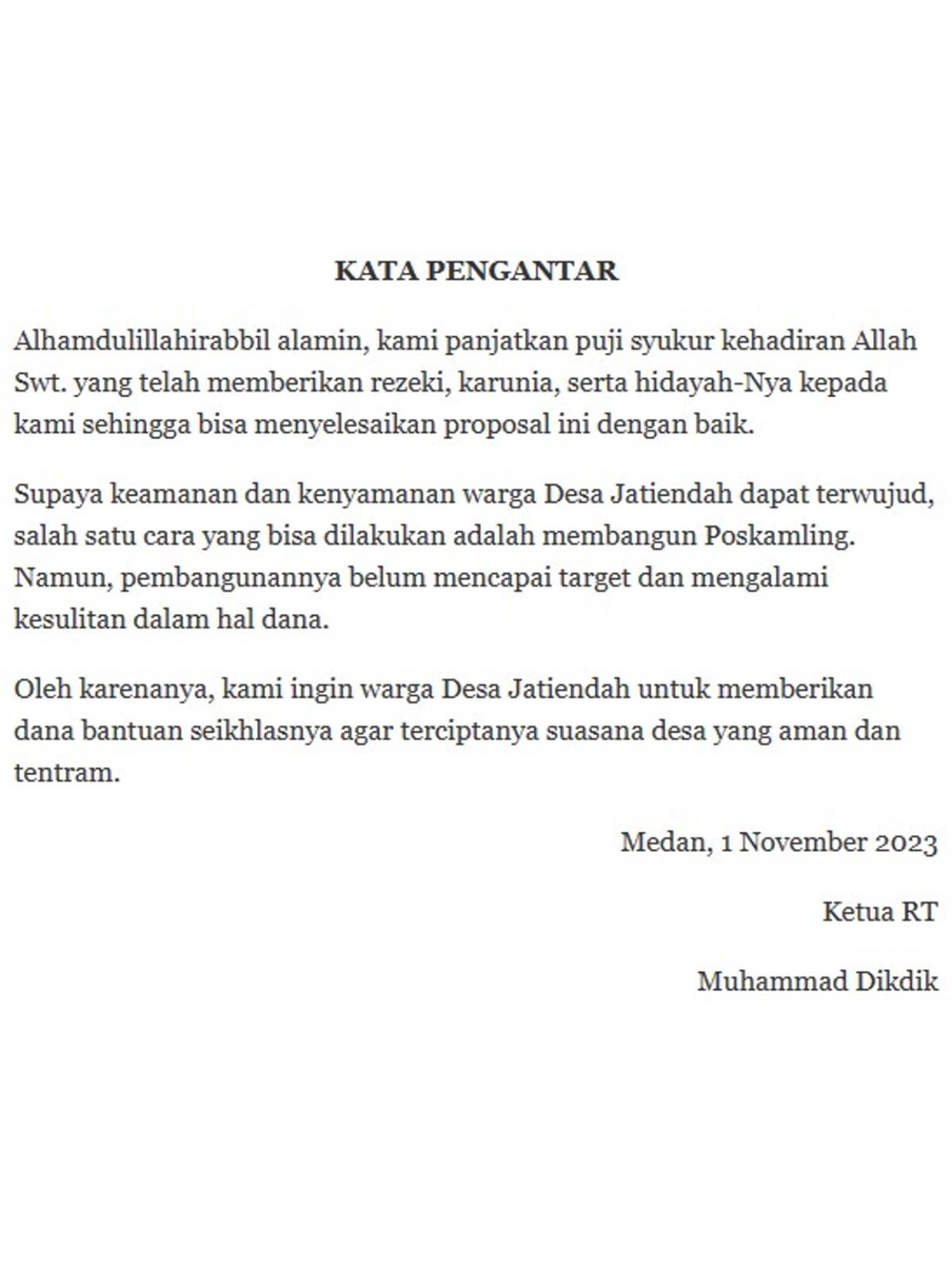 10 Contoh Kata Pengantar Proposal, Buat Penelitian & Kegiatan