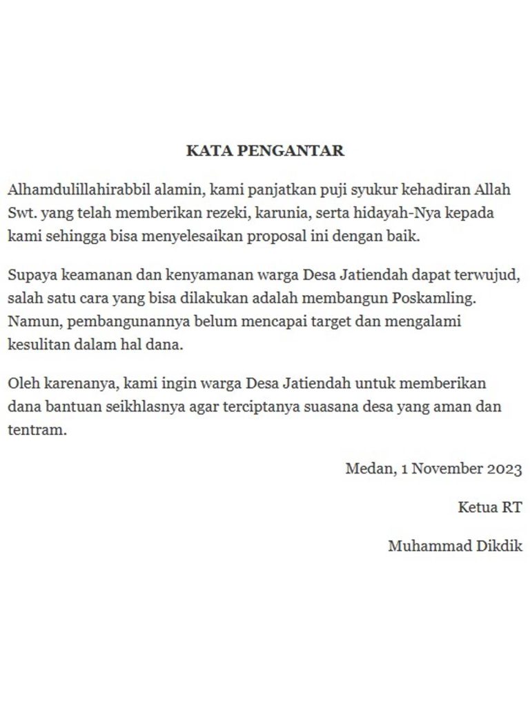 10 Contoh Kata Pengantar Proposal, Buat Penelitian & Kegiatan