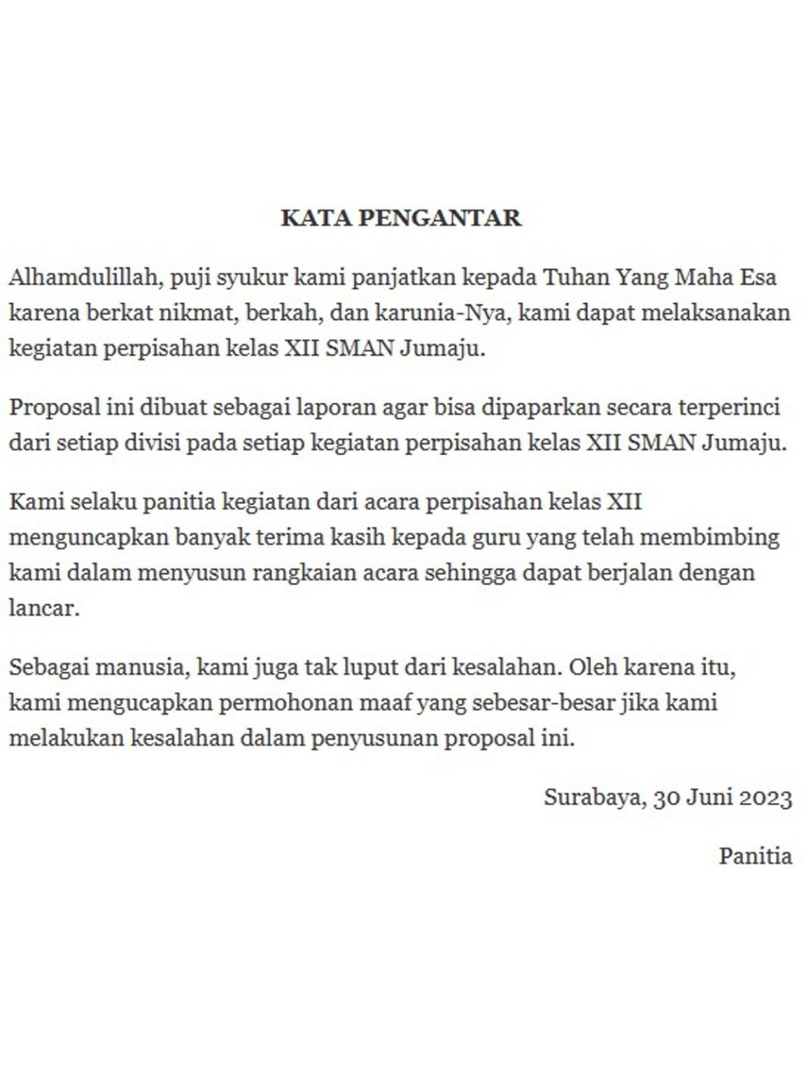 10 Contoh Kata Pengantar Proposal, Buat Penelitian & Kegiatan