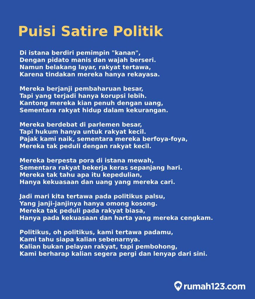13 Contoh Puisi Satire Singkat Berbagai Tema. Penuh Sindiran!