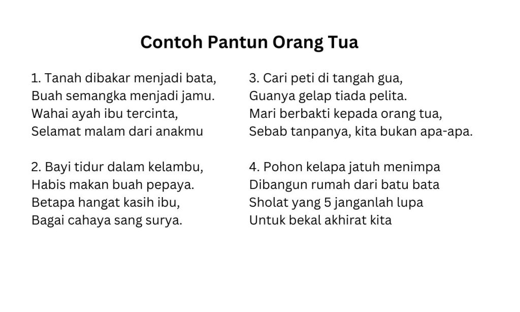 40 Contoh Pantun Orang Tua untuk Ungkapkan Kasih Sayang