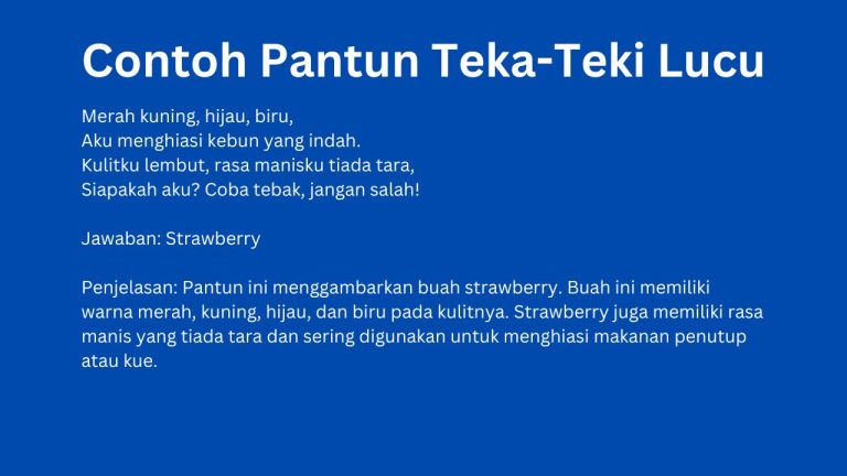 60 Pantun Teka-teki Lucu Lengkap yang Menghibur, Bikin Penasaran!