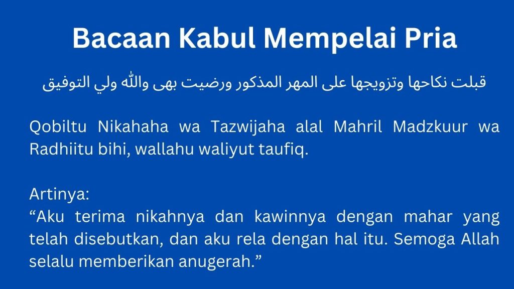 Bacaan Ijab Kabul dalam Akad Nikah Bahasa Arab dan Tata Caranya