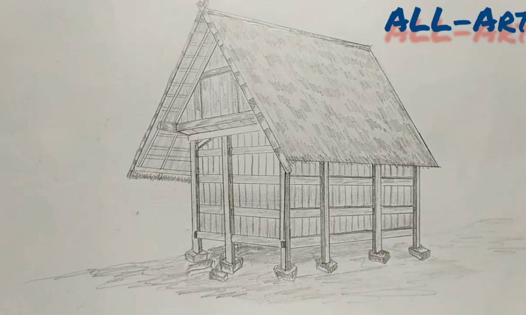 15 Sketsa Rumah Adat Berbagai Daerah di Indonesia, Mudah Digambar!