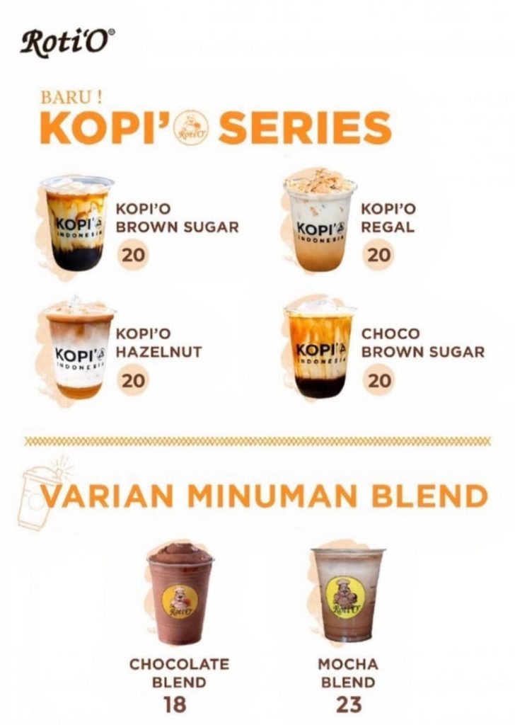 Daftar Menu Roti O Lengkap dengan Harga Terbaru 2024