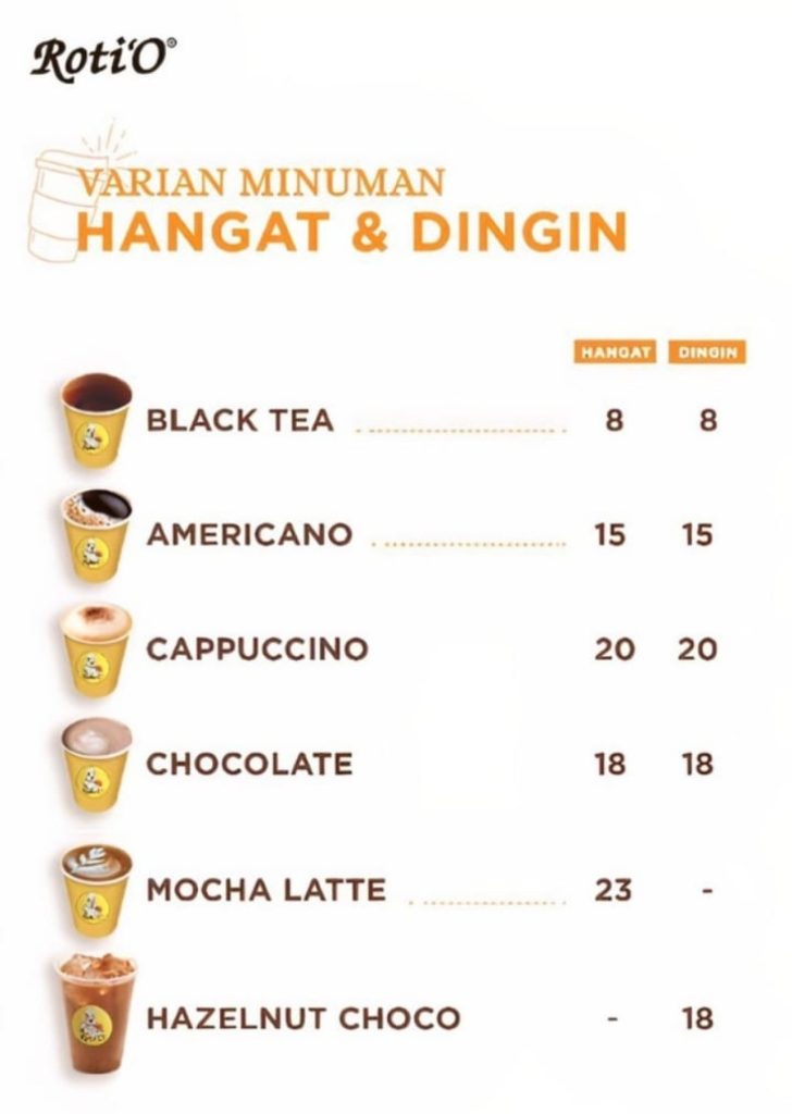 Daftar Menu Roti O Lengkap dengan Harga Terbaru 2024