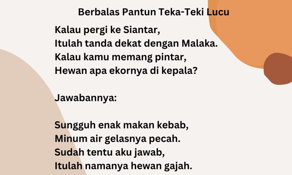 60 Pantun Teka-teki Lucu Lengkap yang Menghibur, Bikin Penasaran!