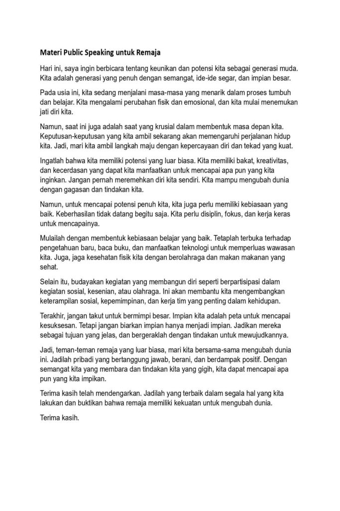10 Contoh Materi Public Speaking Singkat, Menarik, Cocok untuk Pemula