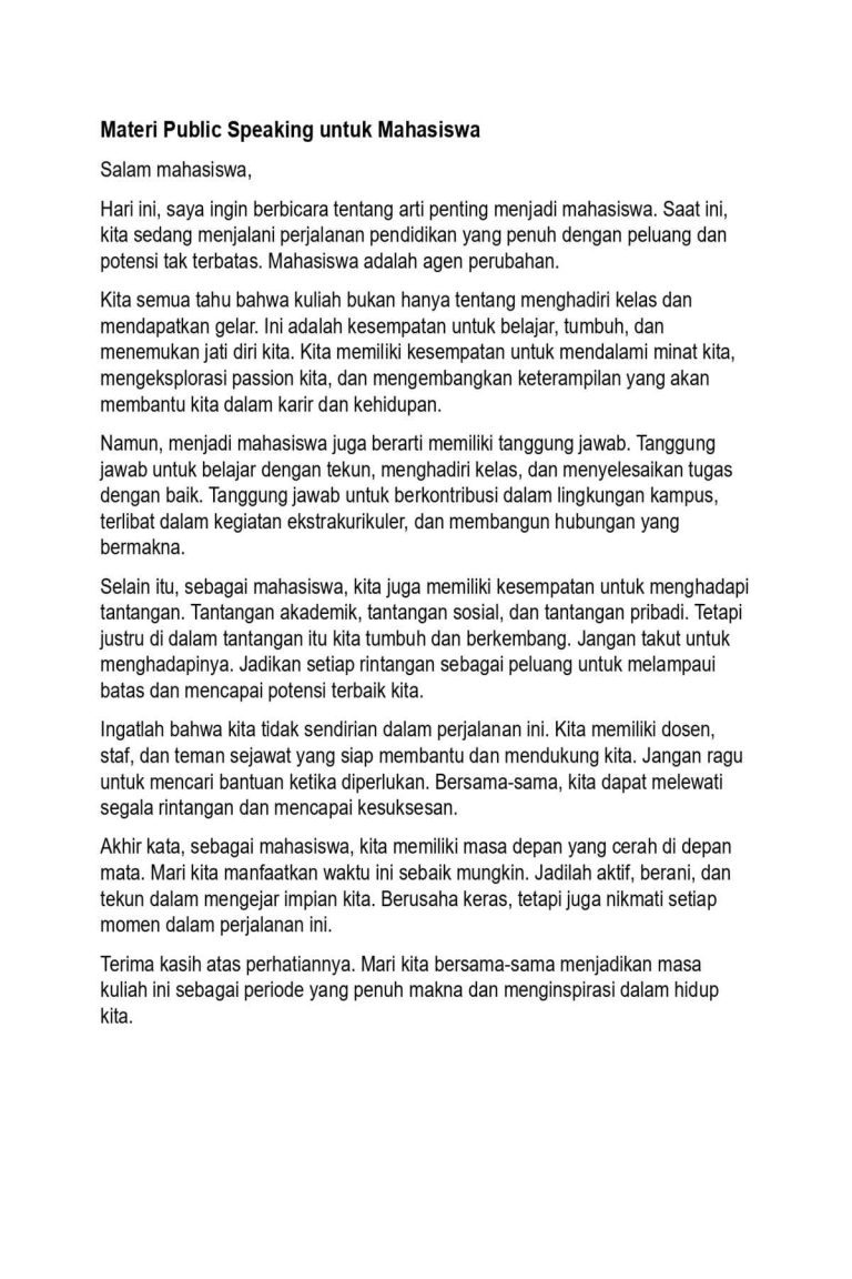 10 Contoh Materi Public Speaking Singkat, Menarik, Cocok untuk Pemula