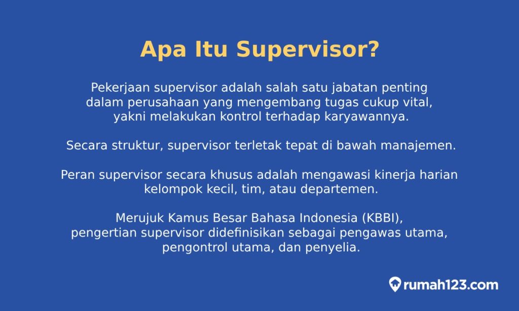 Mengenal Pengertian, Fungsi, dan Tugas Supervisor