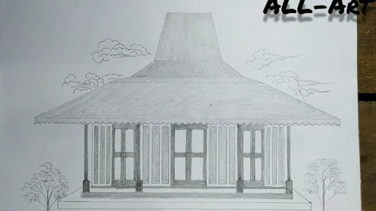 15 Sketsa Rumah Adat Berbagai Daerah di Indonesia, Mudah Digambar!