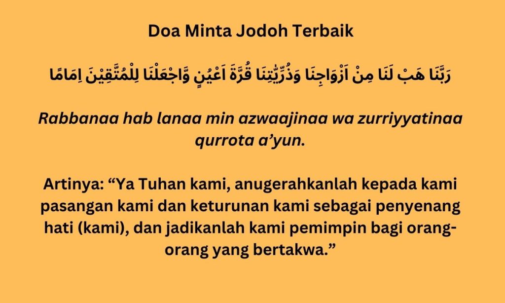 Doa Minta Jodoh Terbaik Lengkap dengan Terjemahannya. Mari Amalkan!