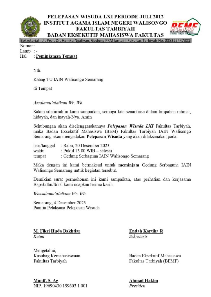 13 Contoh Surat Peminjaman Gedung, Download PDF dan Word