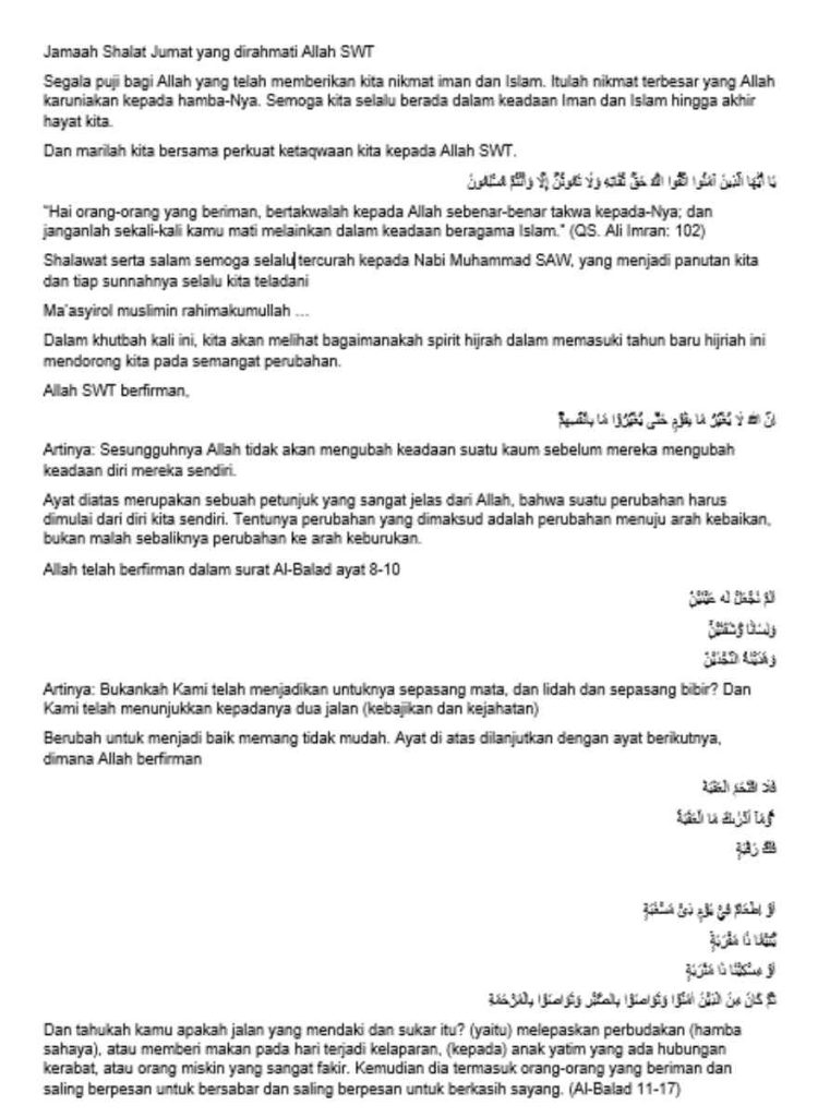 7 Contoh Khutbah Jumat Bulan Muharram Singkat dan Padat