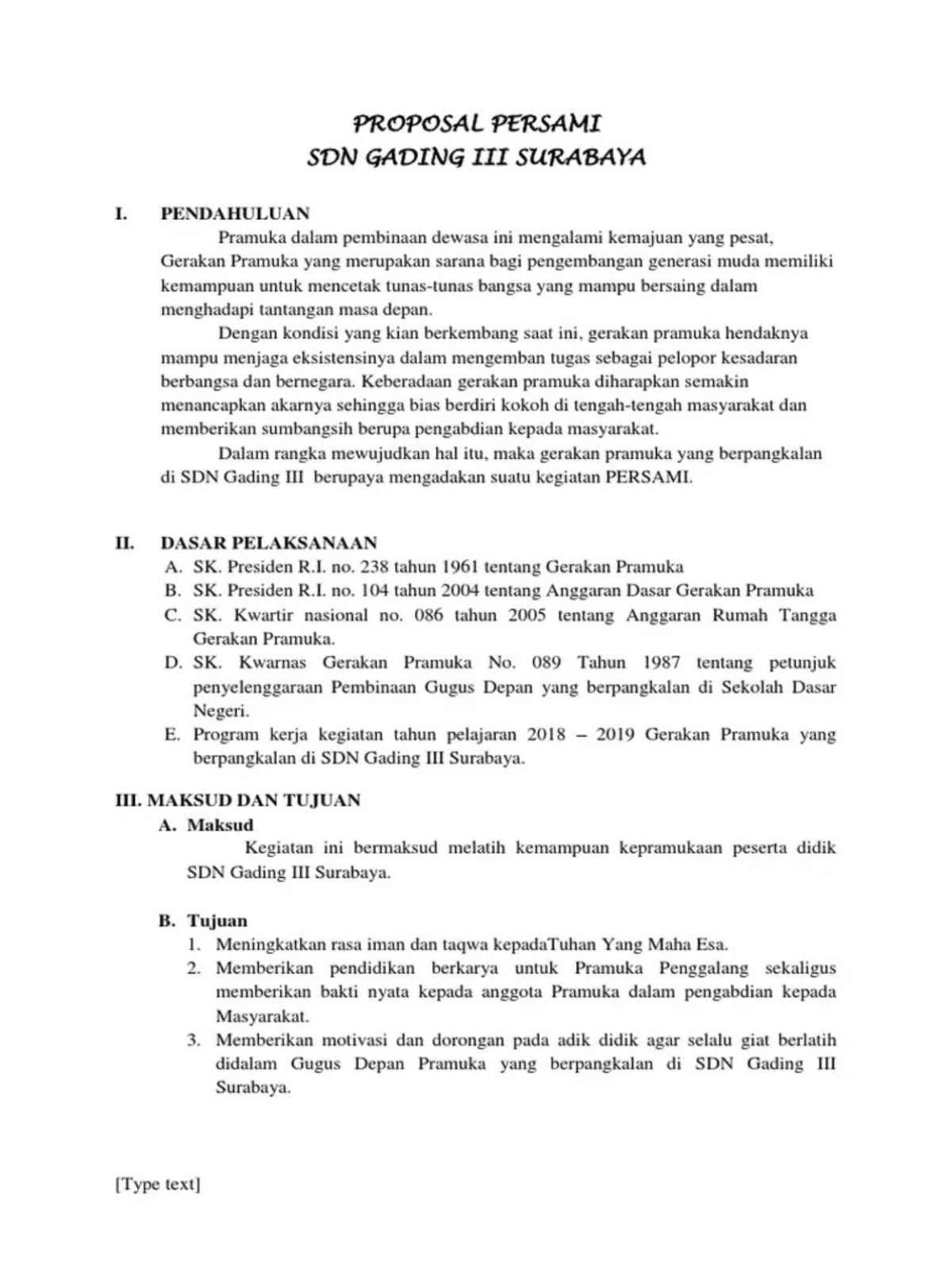 5 Contoh Proposal Kegiatan Pramuka (SD, SMP, SMA, Persami)