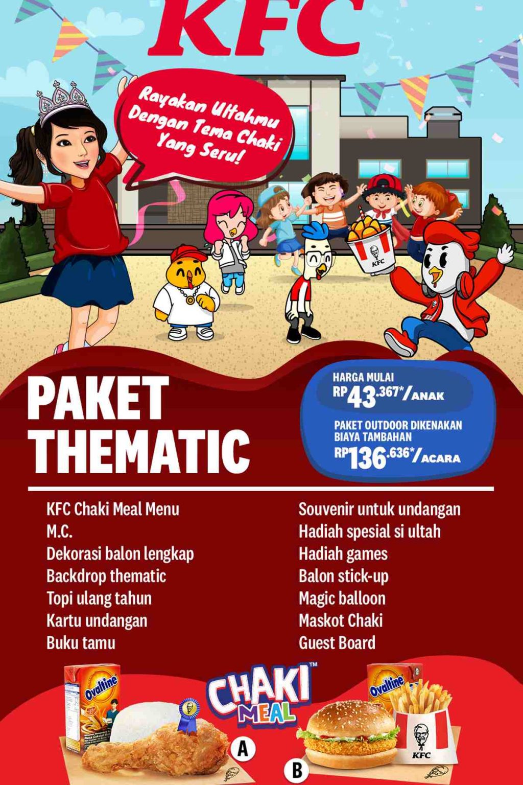 Fasilitas dan Harga Paket Ulang Tahun KFC Terbaru 2023. Lengkap!