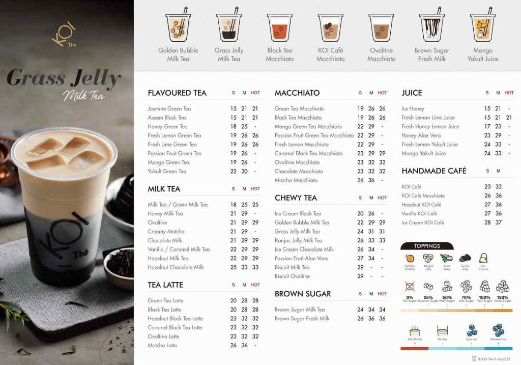 Daftar Menu Koi The Terbaru dan Terlengkap Tahun 2023