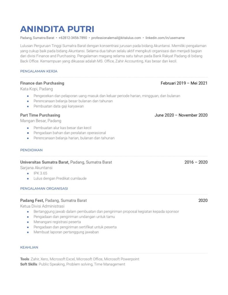 7 Contoh CV ATS Friendly yang Baik dan Benar. Bisa Lolos Screening!